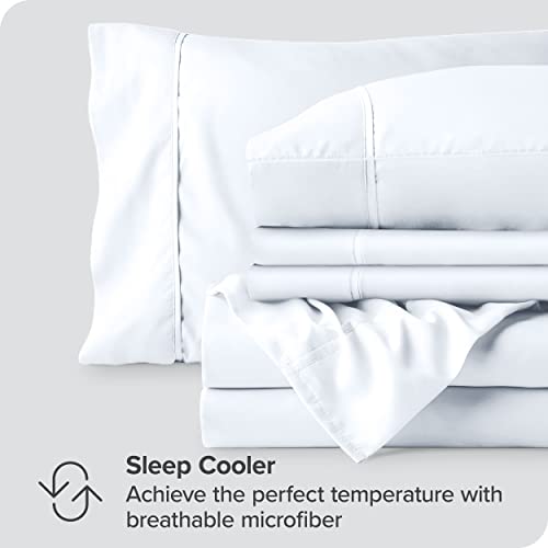 Twin XL Sheet Set - 4 Piece Set - Hotel Luxury Bed Sheets - Ultra Soft - Deep Pockets - Easy Fit - Cooling & Breathable Sheets - Wrinkle Resistant - Cozy - White - Twin Extra Long Sheets - 4 PC