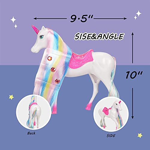 Magic Light Unicorn & Princess Doll, Unicorn Toys for Girls 3+, Unicorn Gifts for Christmas Birthday for Kids Aged 3 4 5 6 7 8