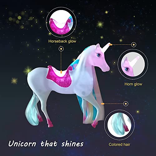 Magic Light Unicorn & Princess Doll, Unicorn Toys for Girls 3+, Unicorn Gifts for Christmas Birthday for Kids Aged 3 4 5 6 7 8