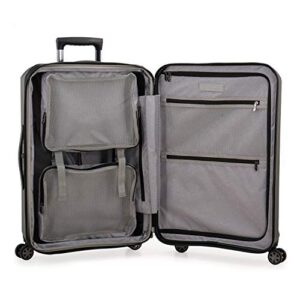 Traveler's Choice Pagosa Indestructible Hardshell Expandable Spinner Luggage, Black, 2 Piece Set