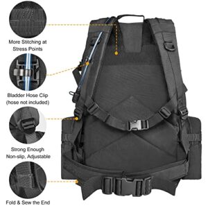 CVLIFE Tactical Backpack Military Army Rucksack 60L Large Assault Pack Detachable Molle Bag