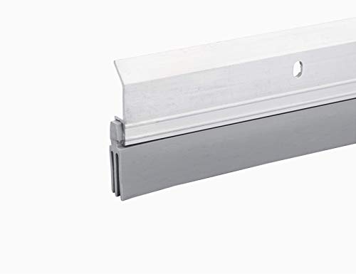 Heavy Duty Silver Triple Seal Door Sweep for Gaps up to 1" Made in USA V-62T (4 FT (48") Long)