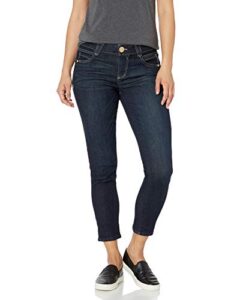 democracy womens petite "ab"solution crop jeans, dark indigo, 14 petite us