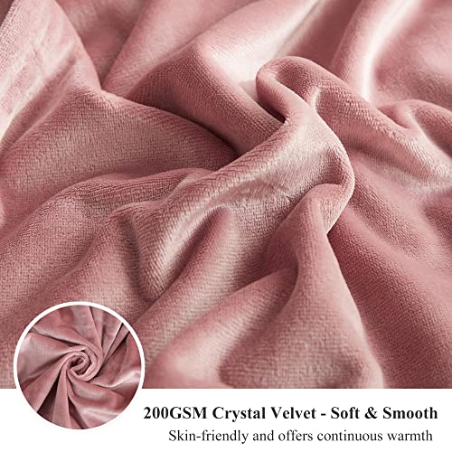 XeGe Plush Shaggy Duvet Cover, Luxury Ultra Soft Crystal Velvet Fuzzy Bedding 1PC(1 Faux Fur Duvet Cover), Fluffy Furry Comforter Cover with Zipper Closure(Queen, Old Pink)