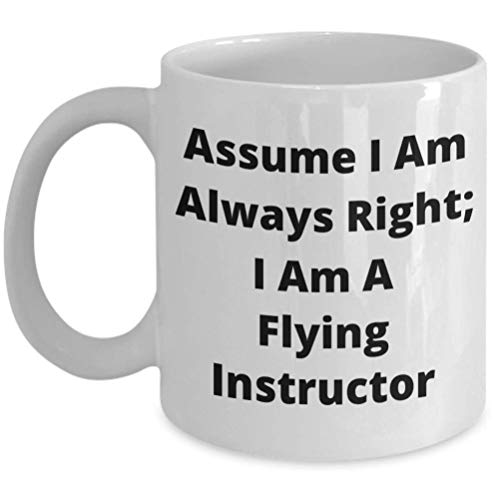 Flying Instructor Mug | Always Right - Funny Pilot Trainer Novelty Gift, Teacher Humor, Coffee Cup By Vitazi Kitchenware