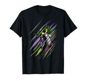 marvel she-hulk lined portrait t-shirt