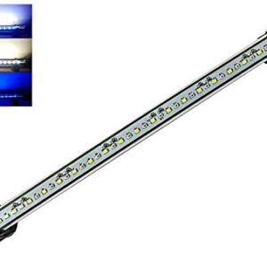 MingDak Submersible LED Aquarium Light,Fish Tank Light with Timer Auto On/Off, White & Blue LED Light bar Stick for Fish Tank, 3 Light Modes Dimmable,8W,15 Inch