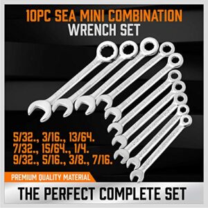 HORUSDY 20-Piece Mini Wrench Set, Small Wrench Set, Metric and SAE Mini Combination Wrench Set