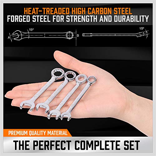 HORUSDY 20-Piece Mini Wrench Set, Small Wrench Set, Metric and SAE Mini Combination Wrench Set