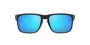 oakley men's oo9102 holbrook square sunglasses, hi res blue camo/prizm sapphire, 57 mm