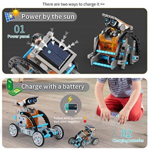 Lucky Doug 12-in-1 STEM Solar Robot Kit Toys Gifts for Kids 8 9 10 11 12 13 Years Old, Educational Building Science Experiment Set Birthday for Kids Boys Girls