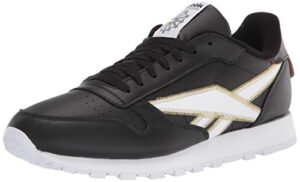 reebok unisex-adult classic leather,black/white/gold met.,11.5 m us