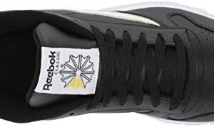 Reebok unisex-adult Classic Leather,Black/White/Gold Met.,11.5 M US