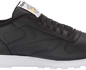 Reebok unisex-adult Classic Leather,Black/White/Gold Met.,11.5 M US