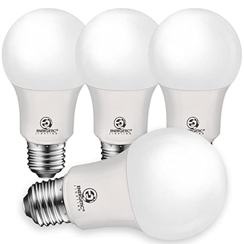 ENERGETIC SMARTER LIGHTING 40W Equivalent A19 LED Light Bulb, Soft White 2700K, UL Listed, E26 Standard Base, Non-Dimmable LED Light Bulb, 4-Pack