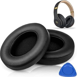 hifan replacement ear pads for beats studio 2.0 & 3.0 wired/wireless b0500 / b0501 - extreme comfort ear cushions replacement kit noise isolation adaptive memory foam ear cover, 2 peices (black)