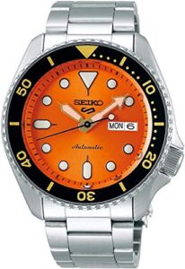 seiko srpd59 5 sports men's watch silver-tone 42.5mm stainless steel