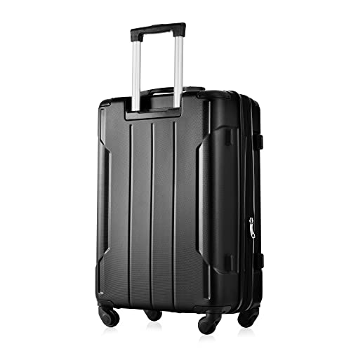 Merax Suit Case Expandable Spinner Luggage with TSA and Reinforced Corners, Lightweight Carry On Luggage 20" 24" 28" Suitcases (24 inch, Black)