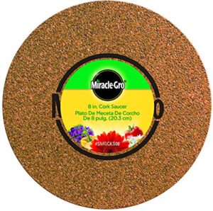 miracle-gro smgcks08 8" cork saucer, natural