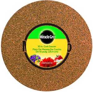 miracle-gro smgcks10 10" cork saucer, natural