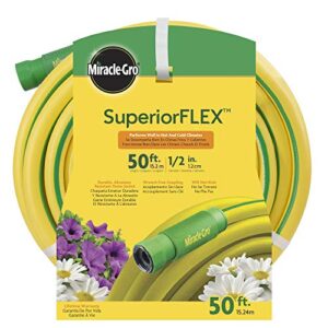 miracle-gro smg12814 50ft x 5/8in professional grade garden hose, yellow