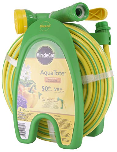 Miracle-Gro SMG12812 Mini Hose Reel with Nozzle, Green