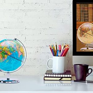 Exerz Political Globe Dia 5.5-inch (14cm)- Mini World Globe - Educational/Geographic