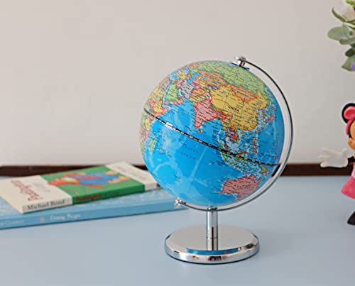 Exerz Political Globe Dia 5.5-inch (14cm)- Mini World Globe - Educational/Geographic