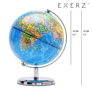 Exerz Political Globe Dia 5.5-inch (14cm)- Mini World Globe - Educational/Geographic