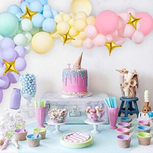 Pastel Latex Balloons 185 Pcs Assorted Macaron Balloons Garland Kit for Baby Shower Wedding Birthday Party Supplies