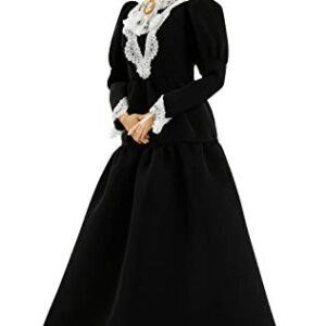 Barbie Inspiring Women Series Susan B. Anthony Collectible Doll, Approx. 12-in, Wearing Black Dress and Cameo Brooch, with Doll Stand and Certificate of Authenticity