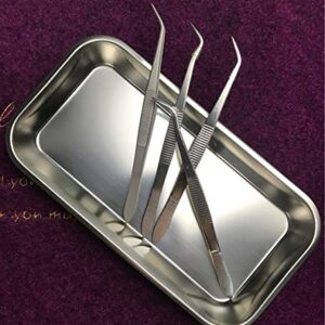 Medical Tray Stainless Steel (3 Pack), Dental Lab Instruments Surgical Metal Trays Bathroom Organizer