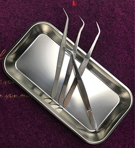 Medical Tray Stainless Steel (3 Pack), Dental Lab Instruments Surgical Metal Trays Bathroom Organizer