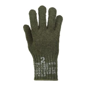 us army military genuine issue gi men's wool nylon blend cold weather snow winter tactical gloves (large, od green)