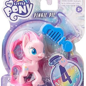 My Little Pony Pinkie Pie Potion Pony Figure -- 3-Inch Pink Pony Toy with Brushable Hair, Comb, and 4 Surprise Accessories