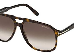 Tom Ford FT0753 52K Dark Havana FT0753 Pilot Sunglasses Lens Category 3 Size 62