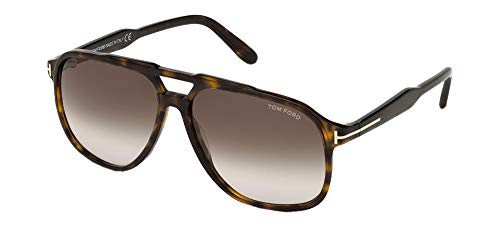 Tom Ford FT0753 52K Dark Havana FT0753 Pilot Sunglasses Lens Category 3 Size 62