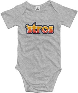 pengshiliu climbing bodysuit astro inspired stros throwback infant climbing short-sleeve onesie jumpsuit romper - gray