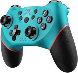 diswoe controller for switch, wireless pro controller for switch/switch lite/switch oled, remote gamepad with joystick, adjustable turbo vibration, ergonomic non-slip - blue