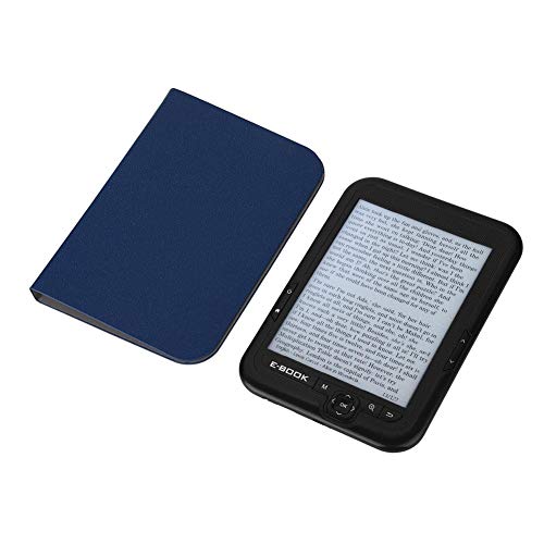 6'' Portable E-Paper with 800x600 Resolution+Audio Player, E-Reader E-Book Reader with Electronic Ink Screen Available in 29 Languages with A Pair of Headphone and Leather Case, 16/8/4GB(Black 8G)