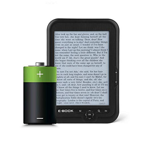 6'' Portable E-Paper with 800x600 Resolution+Audio Player, E-Reader E-Book Reader with Electronic Ink Screen Available in 29 Languages with A Pair of Headphone and Leather Case, 16/8/4GB(Black 8G)