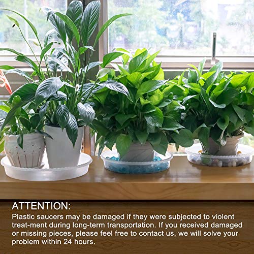 18 Pack Plant Saucers of 6 inch & 8 inch & 10 inch , Durable Plant Trays for Indoors Outdoors, Clear Plastic Flower Plant Pot Saucer, Made of Thicker, Stronger Plastic, with Taller Design (6"+8"+10")