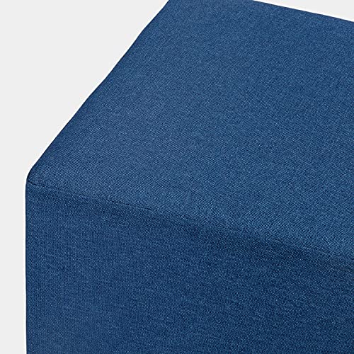 Joveco Ottoman Foot Rest 16" Square Fabric Stool (Royal Blue)