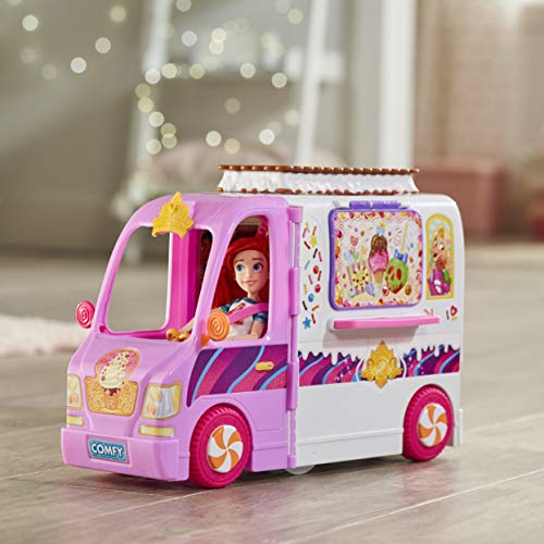 Disney Princess Comfy Squad Sweet Treats Truck, Playset with 16 Accessories, Pretend Ice Cream Shop, Toy for Girls 5 Years Old and Up