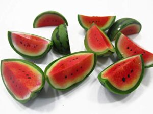 dollhouse miniature food lot 10 slice watermelon loose fruit supply 1:6 compatible with barbie 15530