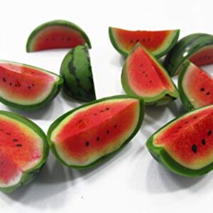 Dollhouse Miniature Food Lot 10 Slice Watermelon Loose Fruit Supply 1:6 Compatible with Barbie 15530