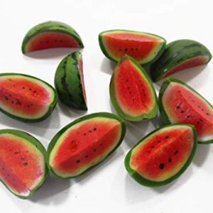 Dollhouse Miniature Food Lot 10 Slice Watermelon Loose Fruit Supply 1:6 Compatible with Barbie 15530