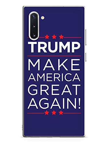 Inspired Cases - 3D Textured Galaxy Note 10 Case - Rubber Bumper Cover - Protective Phone Case for Samsung Galaxy Note 10 - Trump - Make America Great Again - Blue