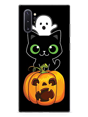 Inspired Cases - 3D Textured Galaxy Note 10 Plus Case - Rubber Bumper Cover - Protective Phone Case for Samsung Galaxy Note 10 Plus - Cute Halloween Trio - Black