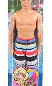 Barbie Ken Beach Doll Wearing Striped Swimsuit, for Kids 3 to 7 Years Old